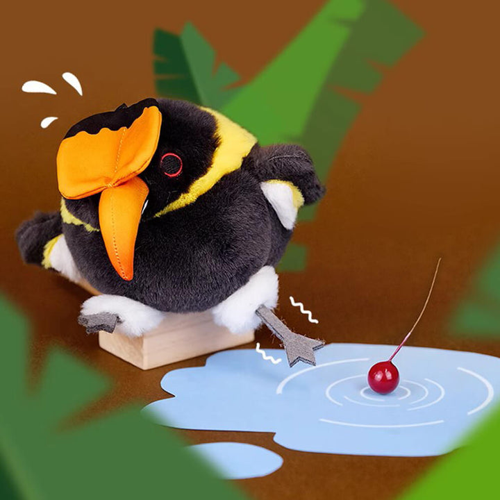 Bird Stuffed Animal Plush Toy | Wooden Bird Figurines - KEAIART