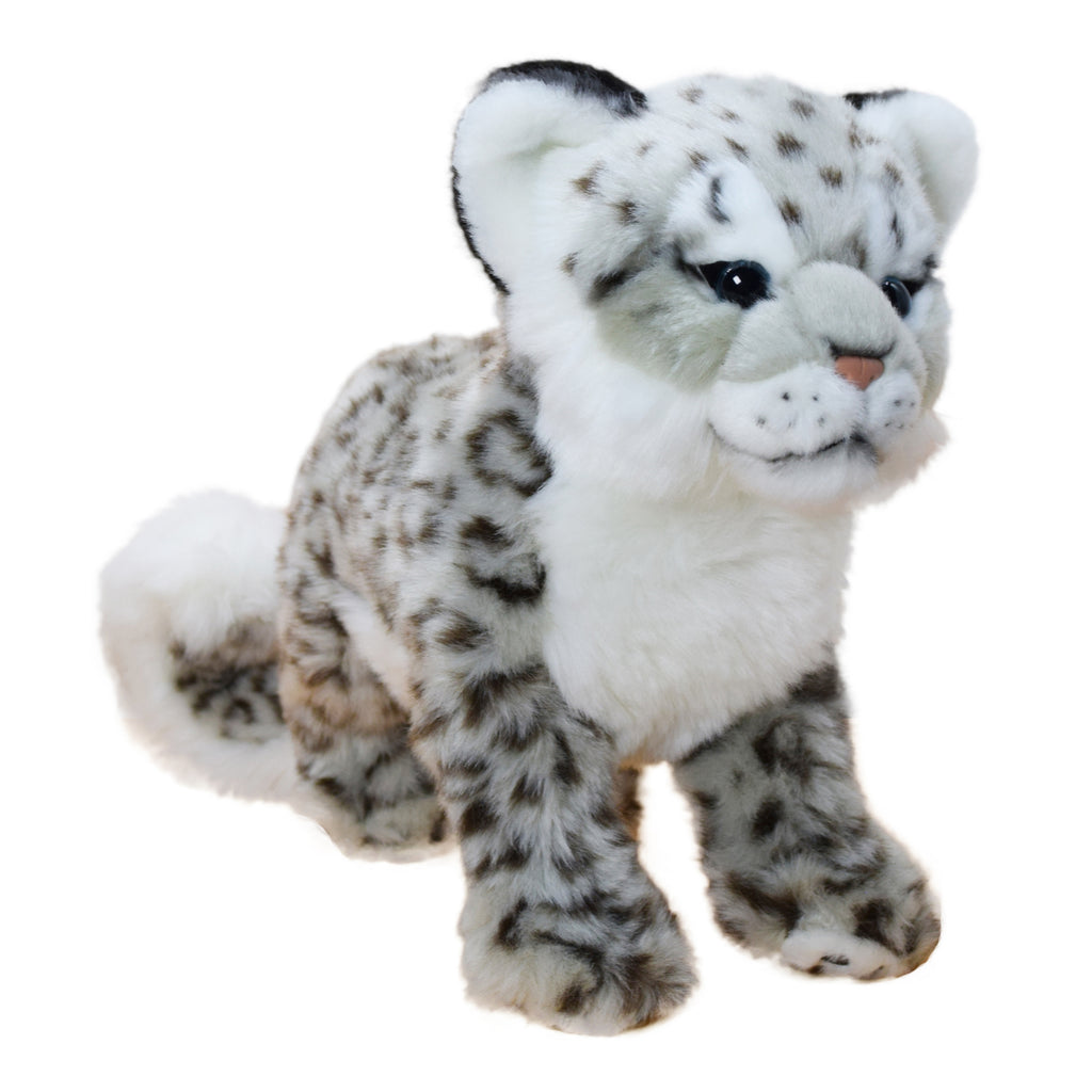 Realistic Snow Leopard Cub Stuffed Plush Toy, Leopard Plushies – KEAIART
