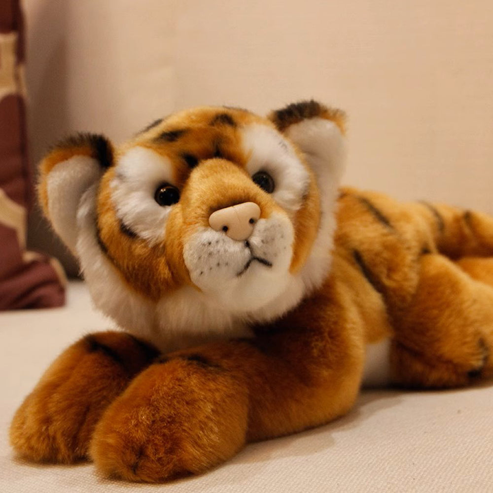 Realistic Tiger Stuffed Animal Plush Toy, Lifelike Animal Plushies ...