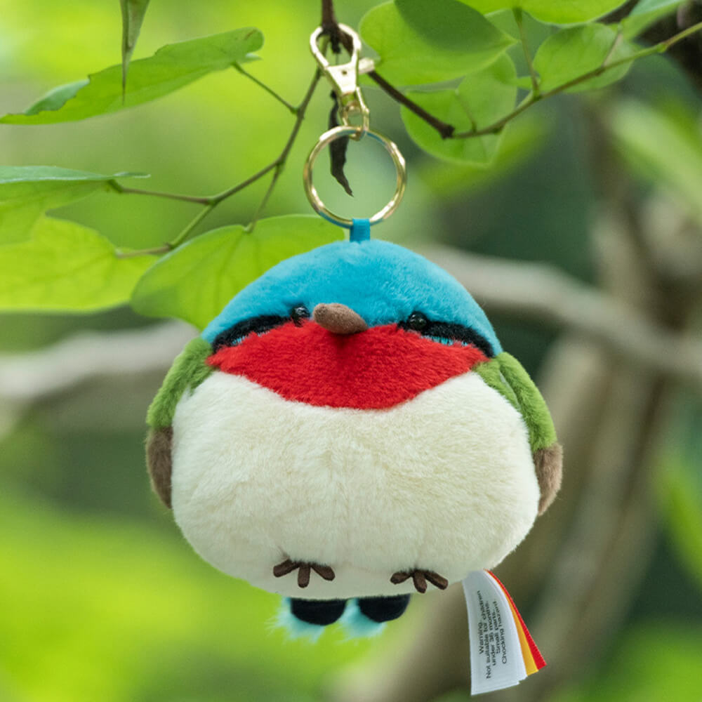 Chubby Stuffed Fork-tailed Sunbird Bag Charm, Plush Bird Keychain – KEAIART