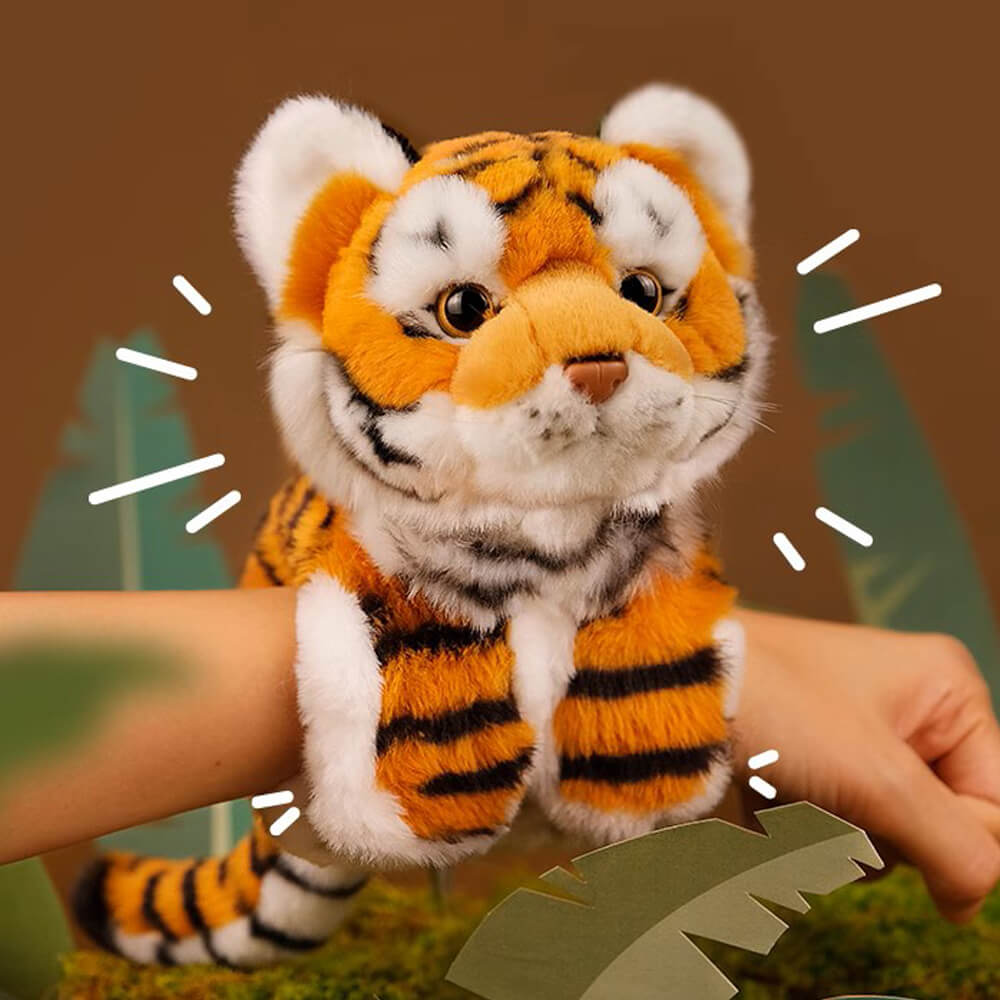 Tiger Stuffed Plush Slap Bracelet, Animal Plushies – KEAIART