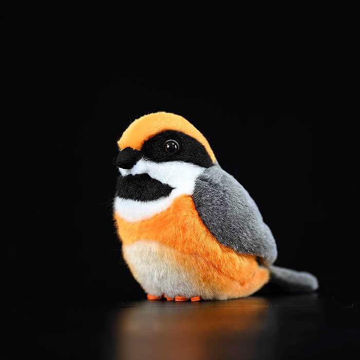 Realistic Black-throated Bushtit Bird Stuffed Animal Plush Toy – KEAIART
