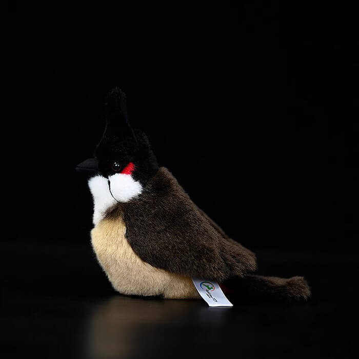 Realistic Red-whiskered Bulbul Bird Stuffed Animal Plush Toy – KEAIART