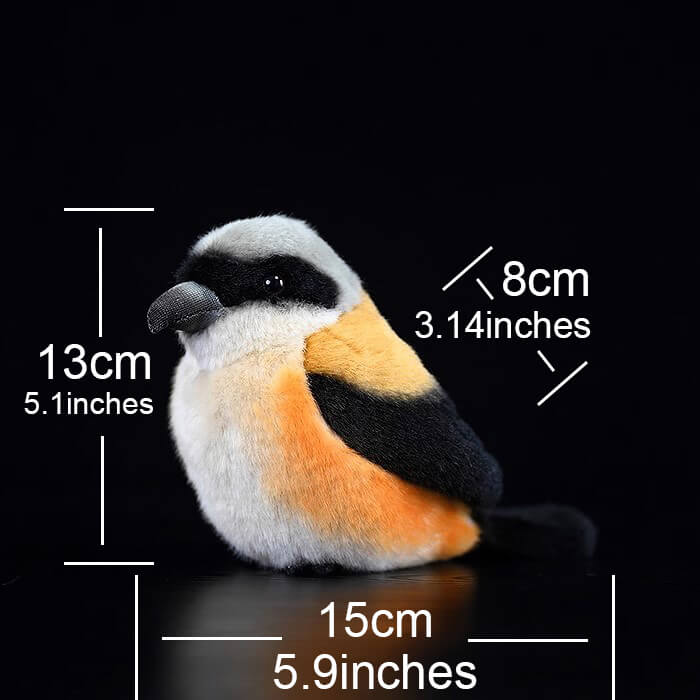 Realistic Long-tailed Shrike Bird Stuffed Animal Plush Toy – KEAIART