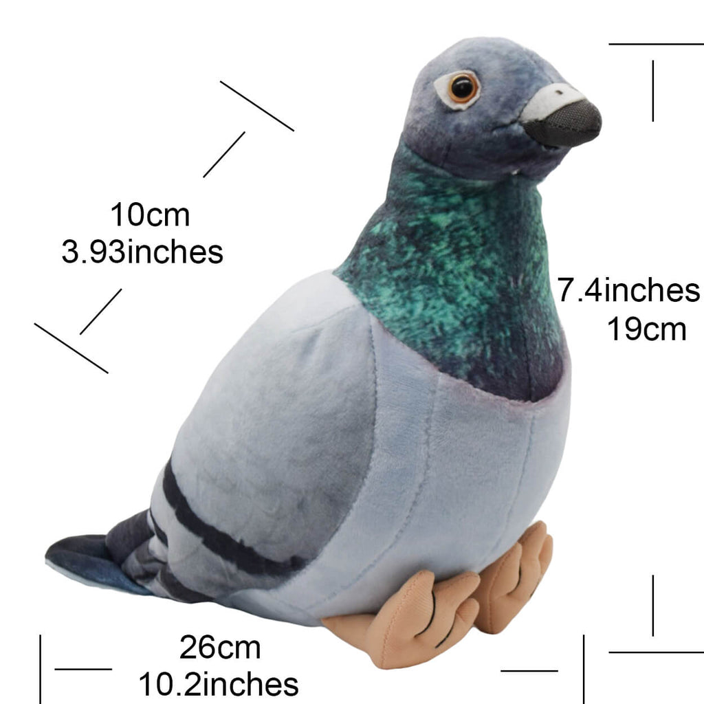 Realistic Gray Pigeon Stuffed Animal Plush Toy – KEAIART