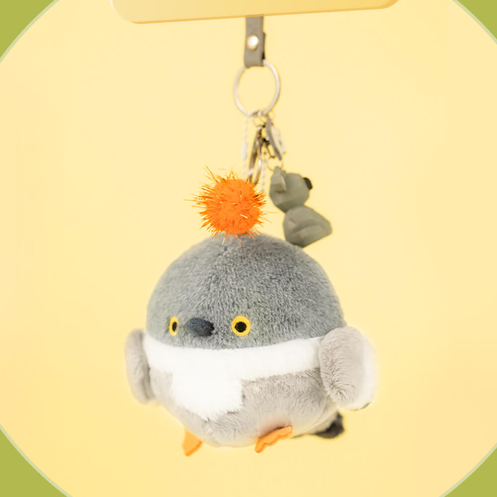 Baby Pigeon Plush Bag Charm, Stuffed Bird Keychain – KEAIART