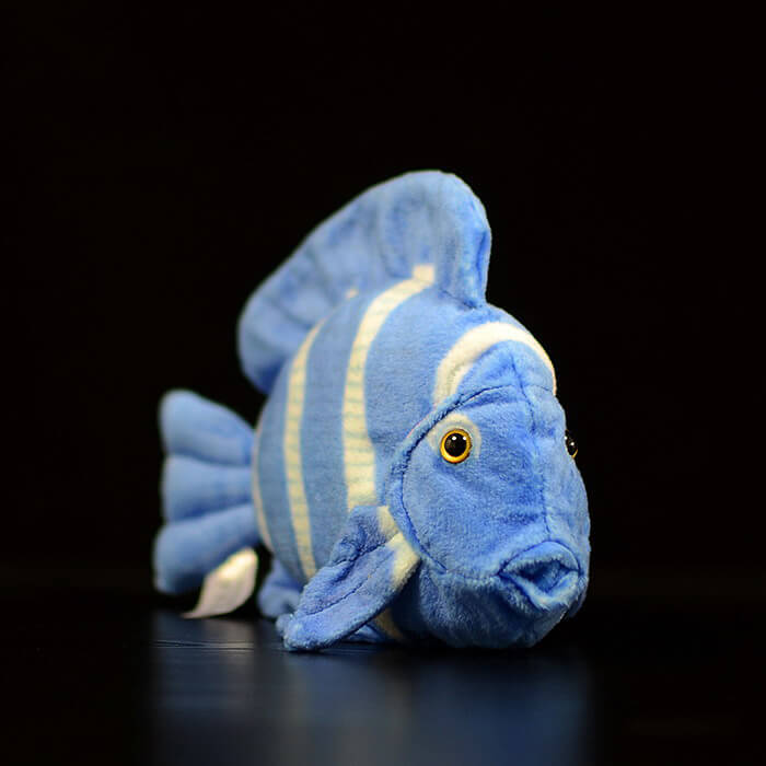 Realistic Blue Caribbean Tang Stuffed Animal Plush Toy – KEAIART