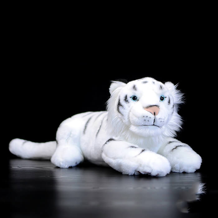 Realistic White Tiger Stuffed Animal Plush Toy – KEAIART