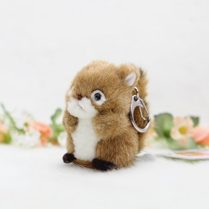 Cute Plush Squirrel Bag Charm, Stuffed Animal Keychain – KEAIART