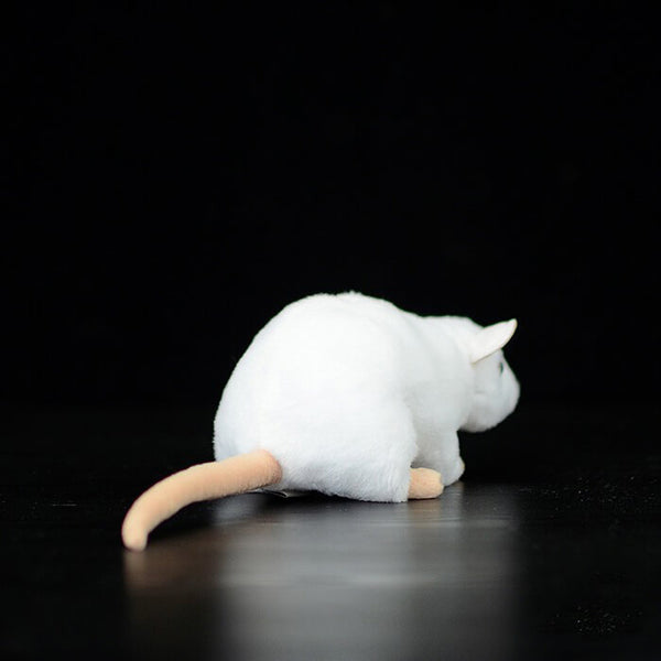 Realistic White Mouse Stuffed Animal Plush Toy – KEAIART